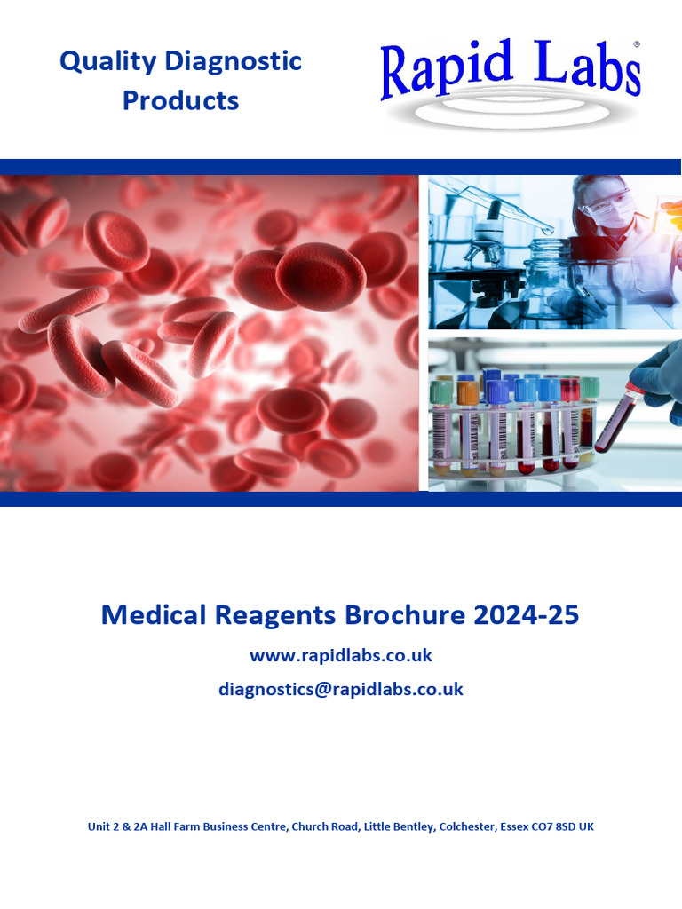 Rapid Labs Medical REAGENTS Brochure 2024-25 | PDF | Serotype | Salmonella