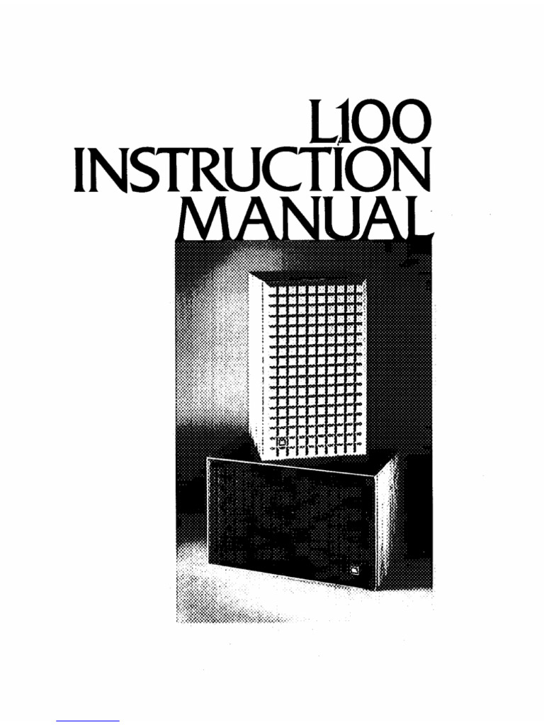 JBL CENTURY L100 Speaker Manual | PDF
