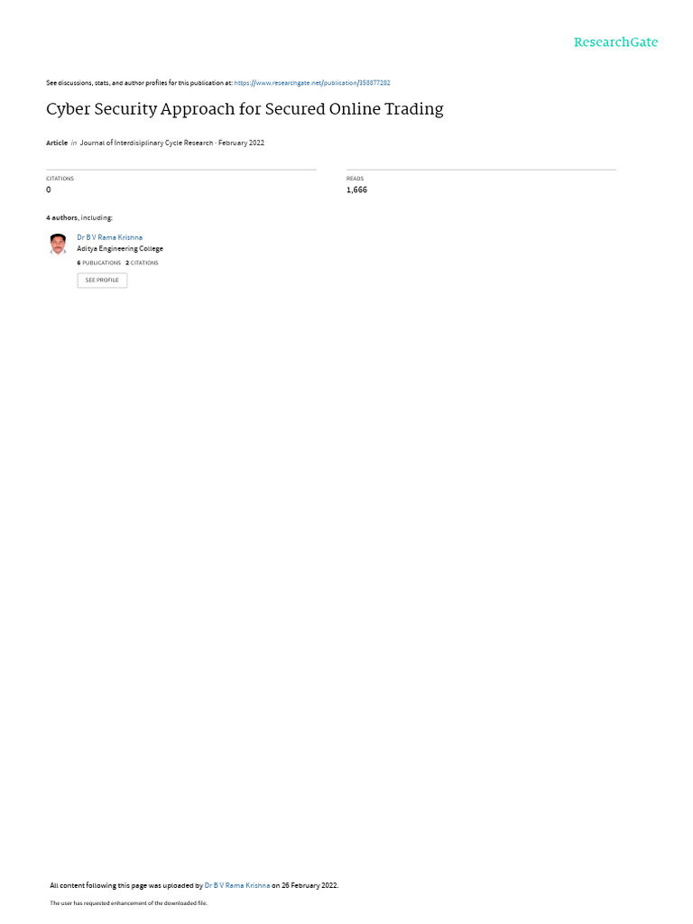 Cyber Security Approach For Secured Onli | PDF | Security | Computer Security