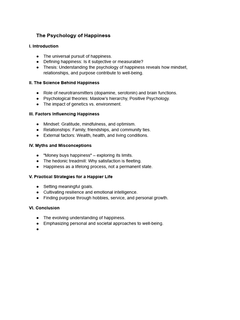 The Psychology of Happiness | PDF