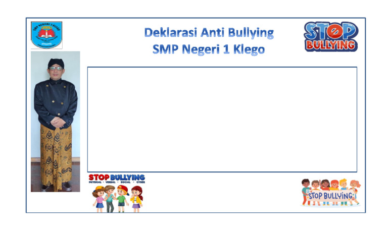 Poster Deklarasi Anti Bullying | PDF