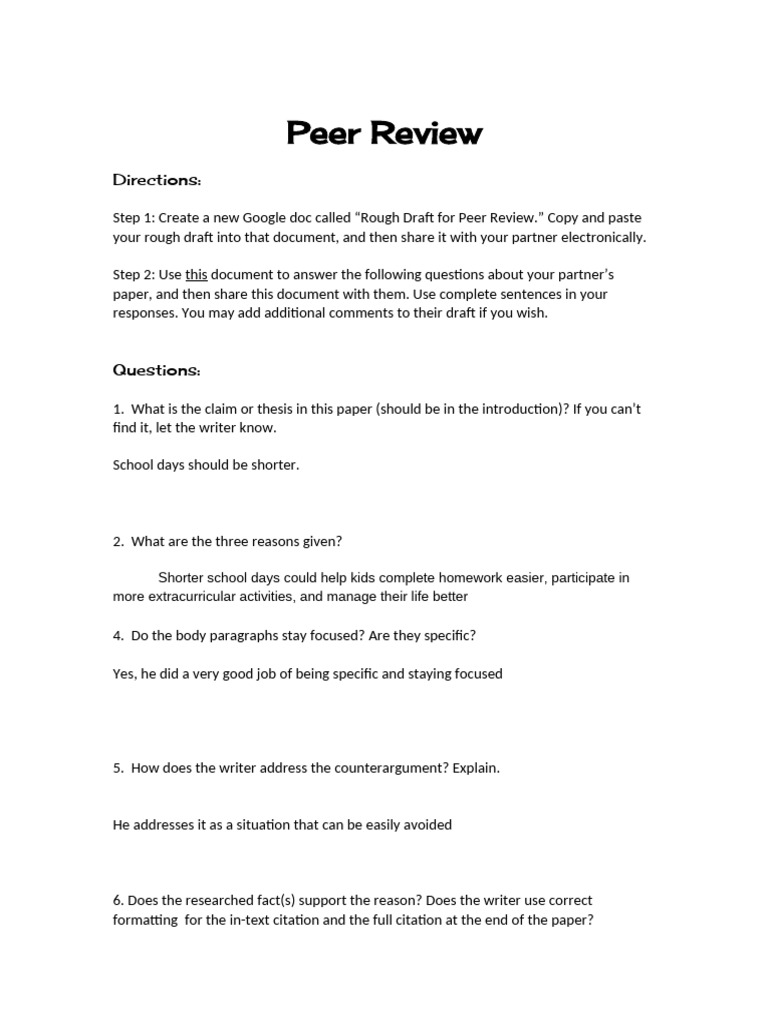 2020-21 7th Peer Review - Persuasive | PDF