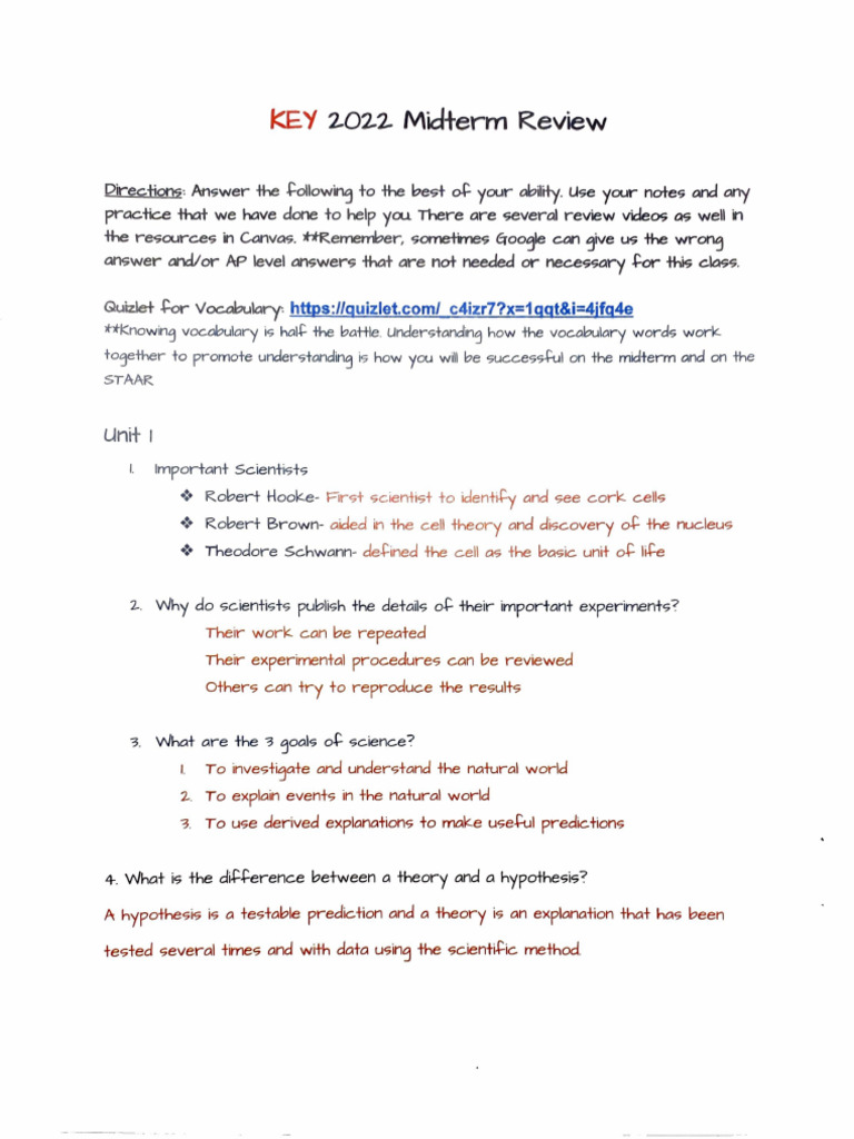 Key Midterm Review | PDF