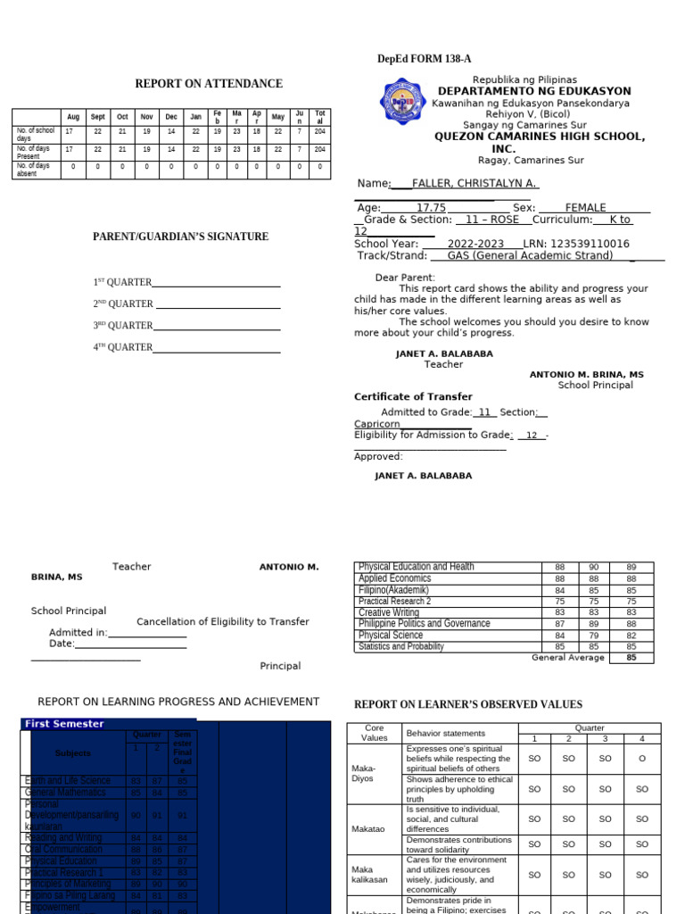report-card-faller | PDF