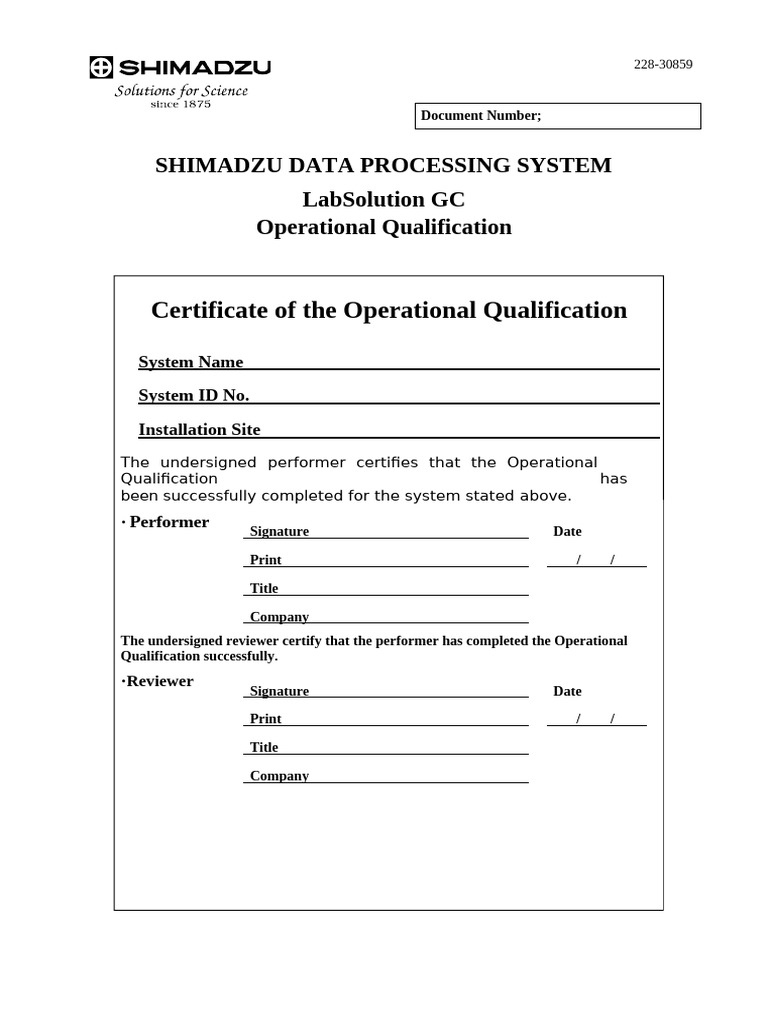 Operational Qualification SHIMADZU GC | PDF | Password | Computer Network