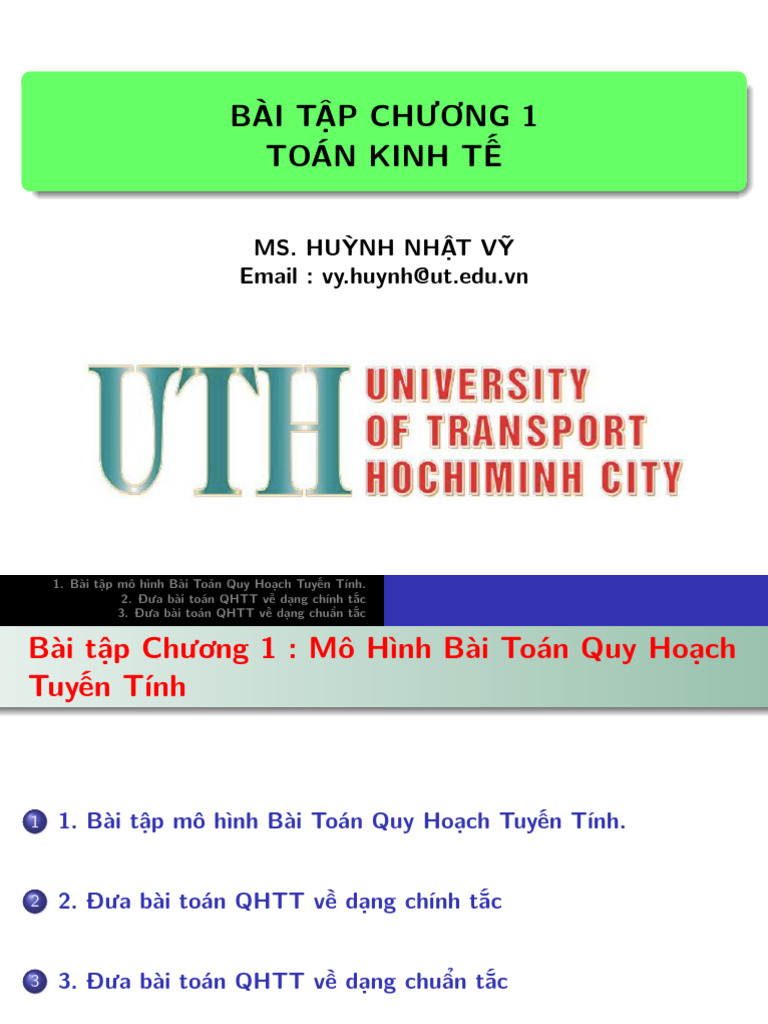 Bài Tập Chuong 1. Mô Hình BT QHTT | PDF