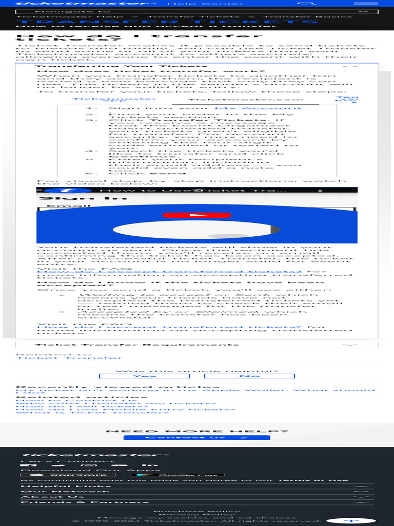 Ticket Transfer Guide for Users | PDF | Software | Cyberspace
