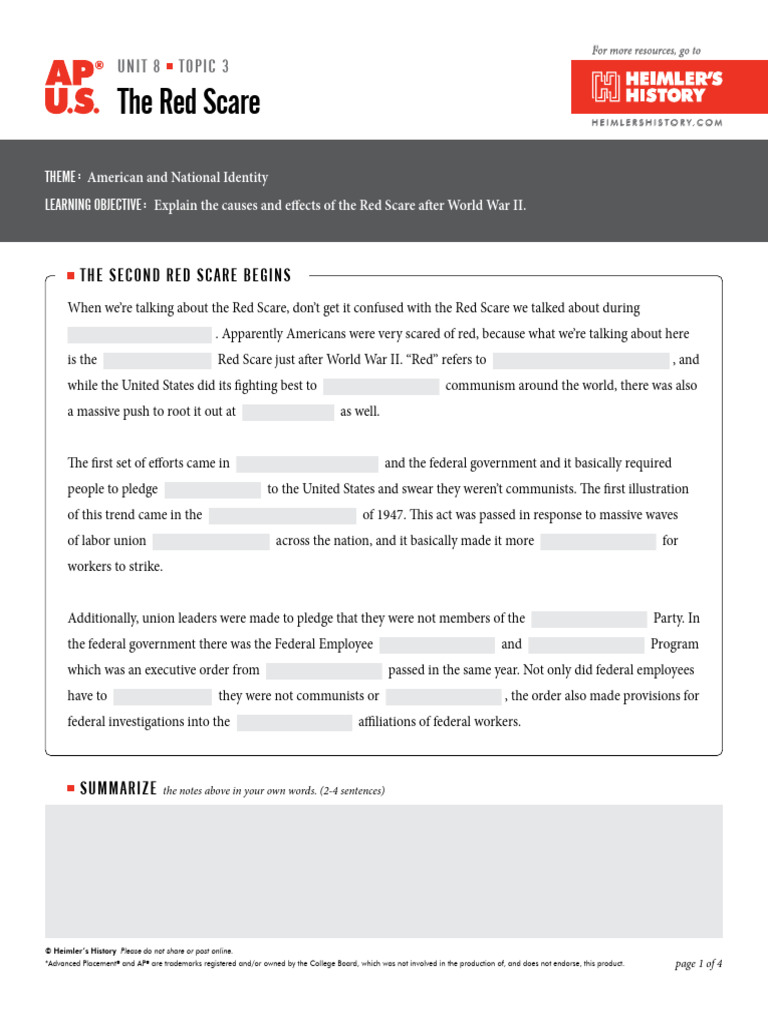 AP US Unit 8 Topic 3 Noteguides | PDF | Joseph Mc Carthy | American ... AP US Unit 8 Topic 3 Noteguides | PDF | Joseph Mc Carthy | American ...