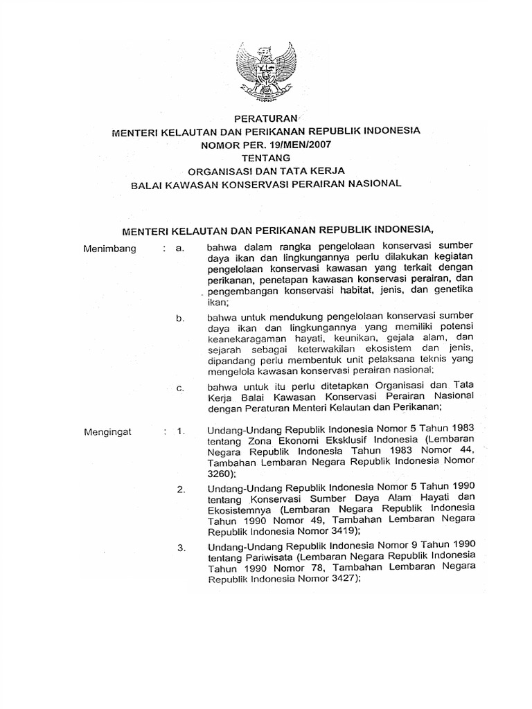 2007 Permenkp 019 | PDF