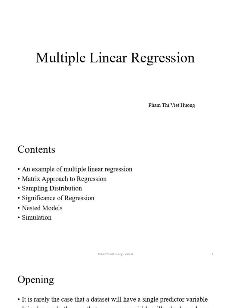 Chapter 9 Multiple Linear Regression | PDF | Regression Analysis | Linear Regression