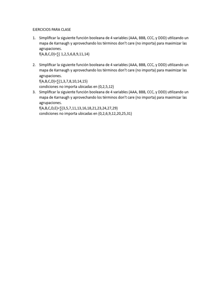 Ejercicios para Clase | PDF