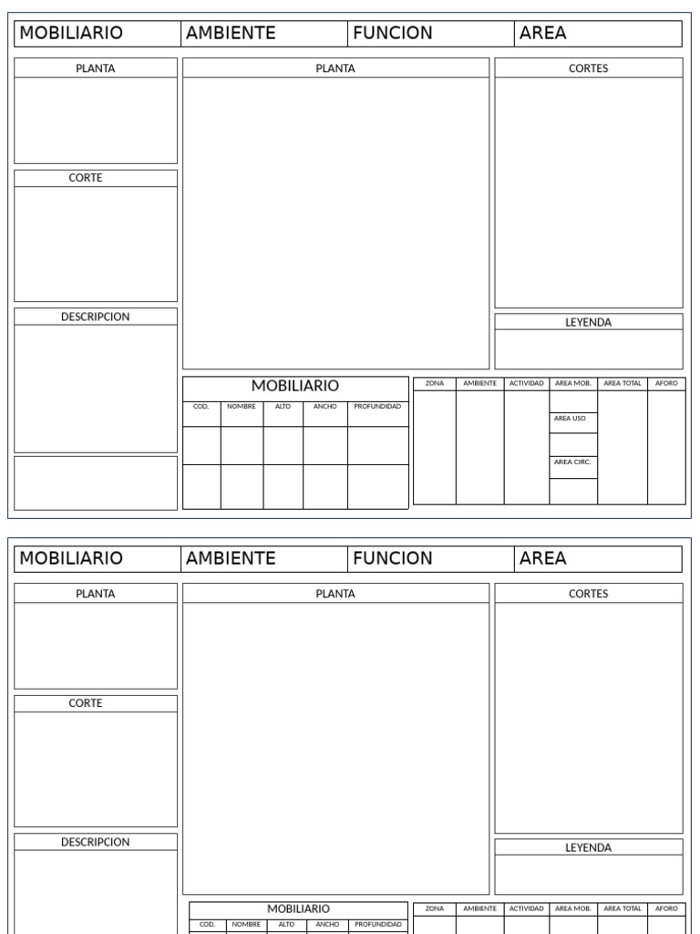 Diseño de Planta y Mobiliario | PDF