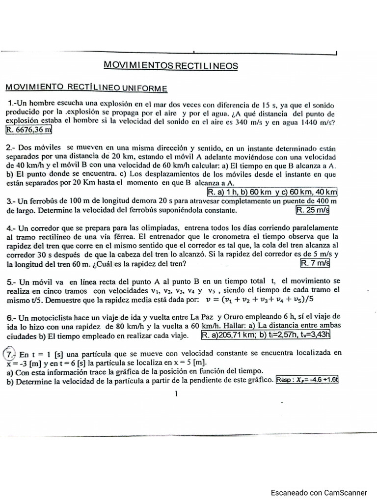 Práctica Cinemática | PDF