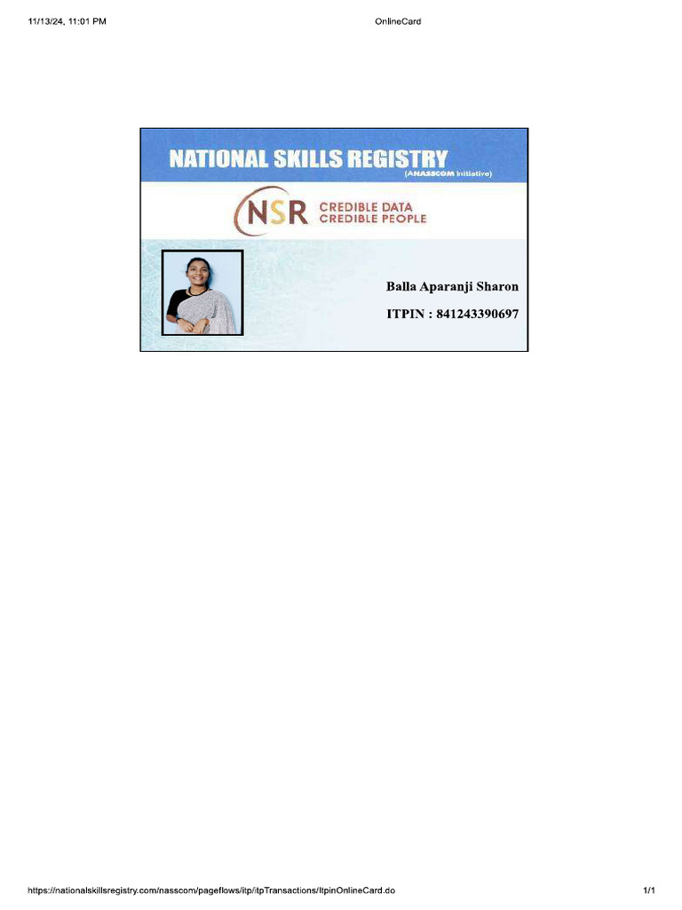 NSR e Card | PDF