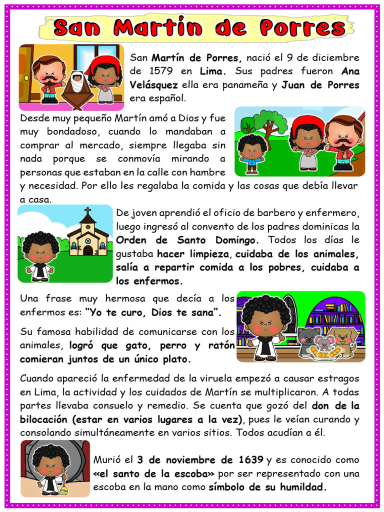 F. Conocemos La Historia de San Martín de Porres | PDF