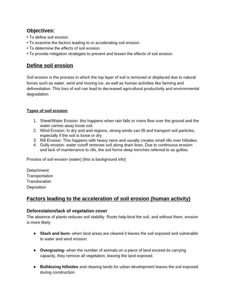 Soil Erosion Pdf Erosion Soil