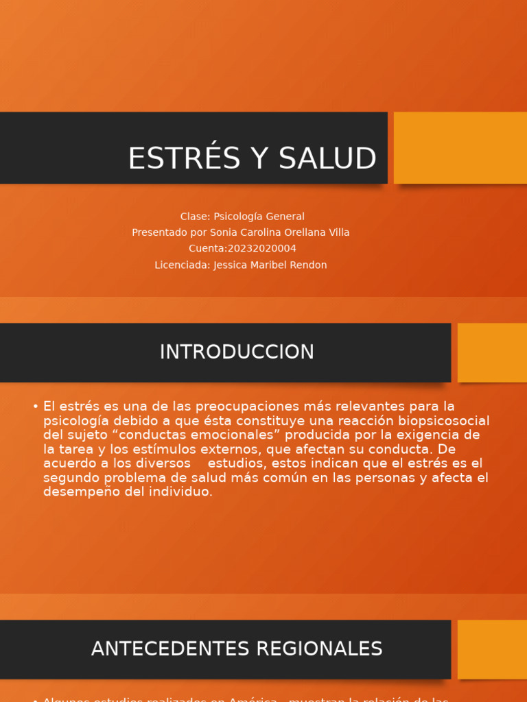 Estrés y Salud | PDF | Estrés (biología) | Conceptos psicologicos