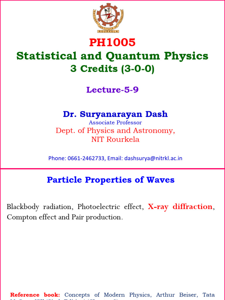 PH1005 Ch1 5 9 | PDF | Photoelectric Effect | Electron