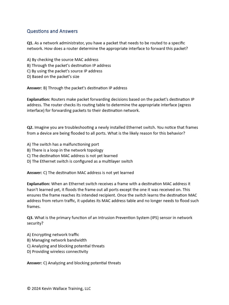 CCNA 200-301 Practice Exam | PDF | I Pv6 | Computer Network