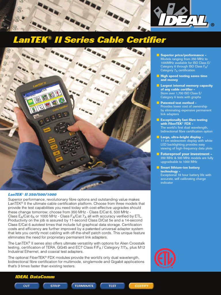 LanTEK II - EUROPEAN ENGLISH Web | PDF | Fiber Optic Communication ...