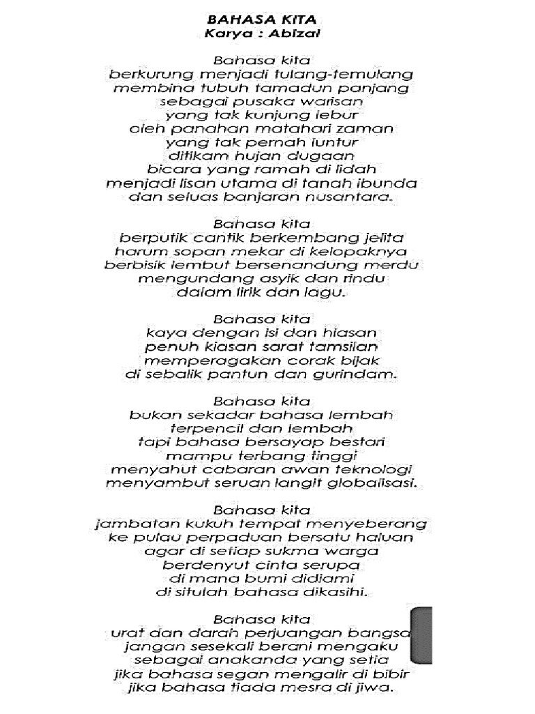 Sajak Bahasa Kita | PDF