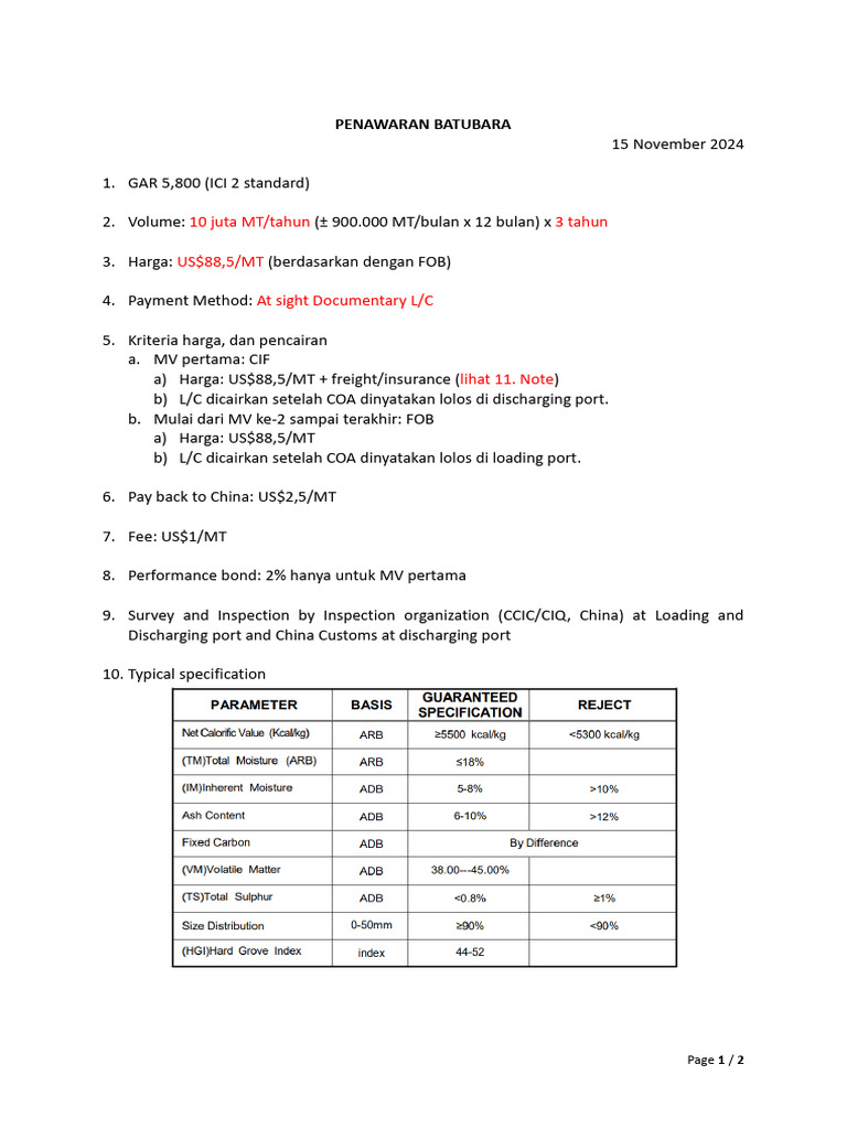 Syarat - GAR 5800 - China - 2024-11-15 | PDF