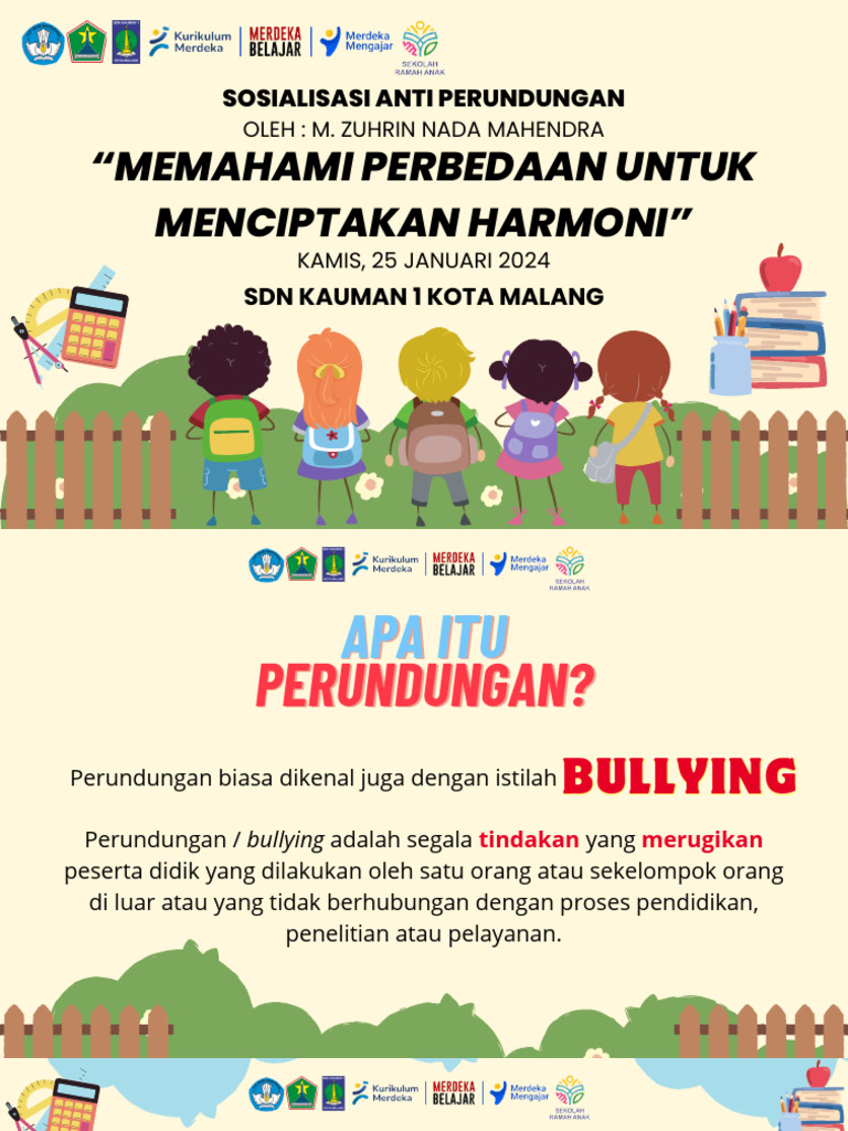 Sosialisasi Anti Perundungan di Sekolah | PDF
