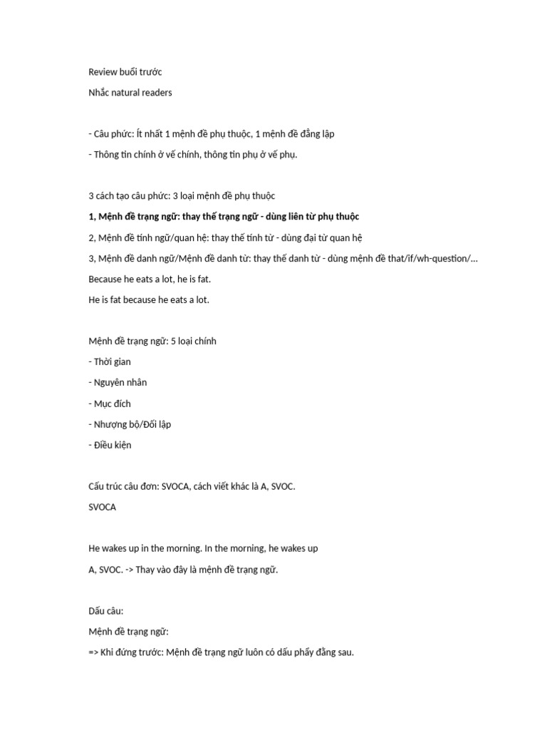 Lesson 16 - Complex Sentences - Script | PDF