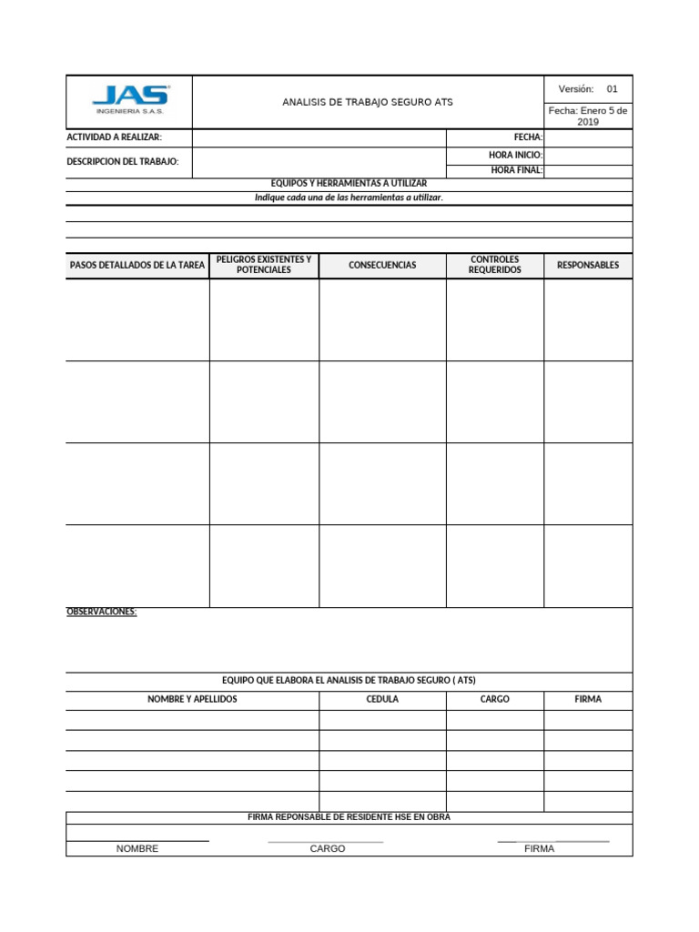 Formato ATS - JAS | PDF