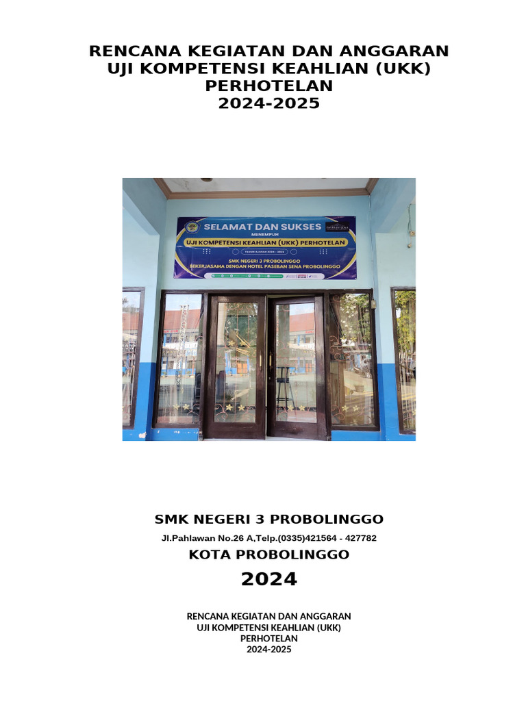 Rencana Kegiatan Dan Anggaran Ukk 24 Aris | PDF