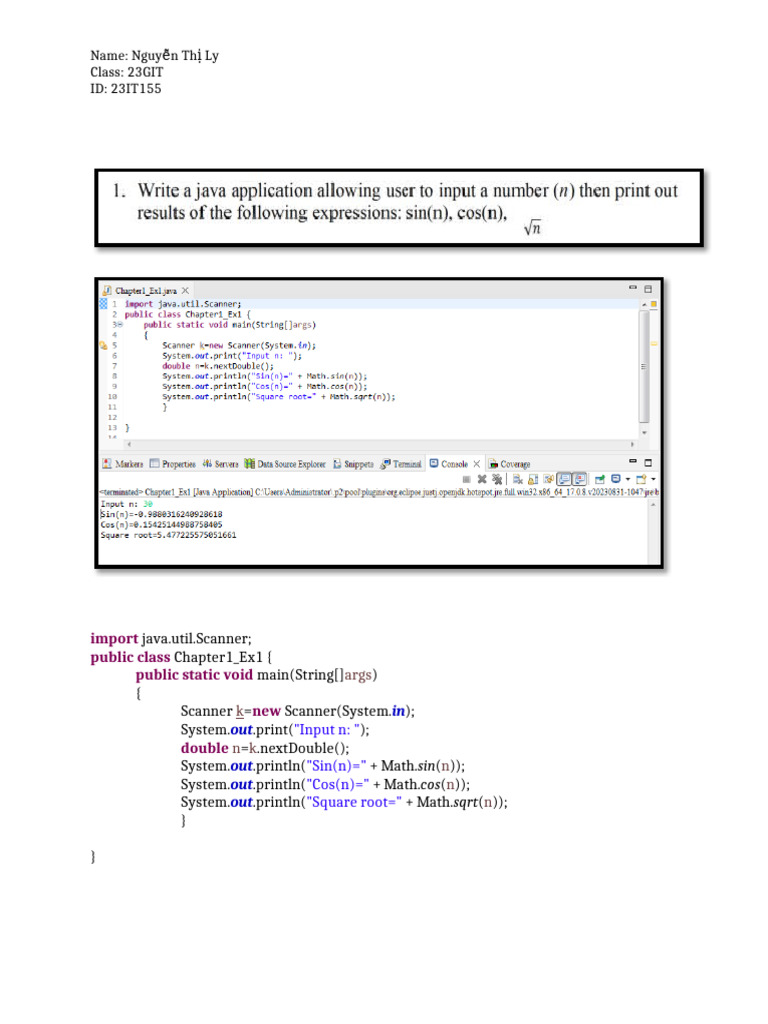 Java Basics for IT Students | PDF