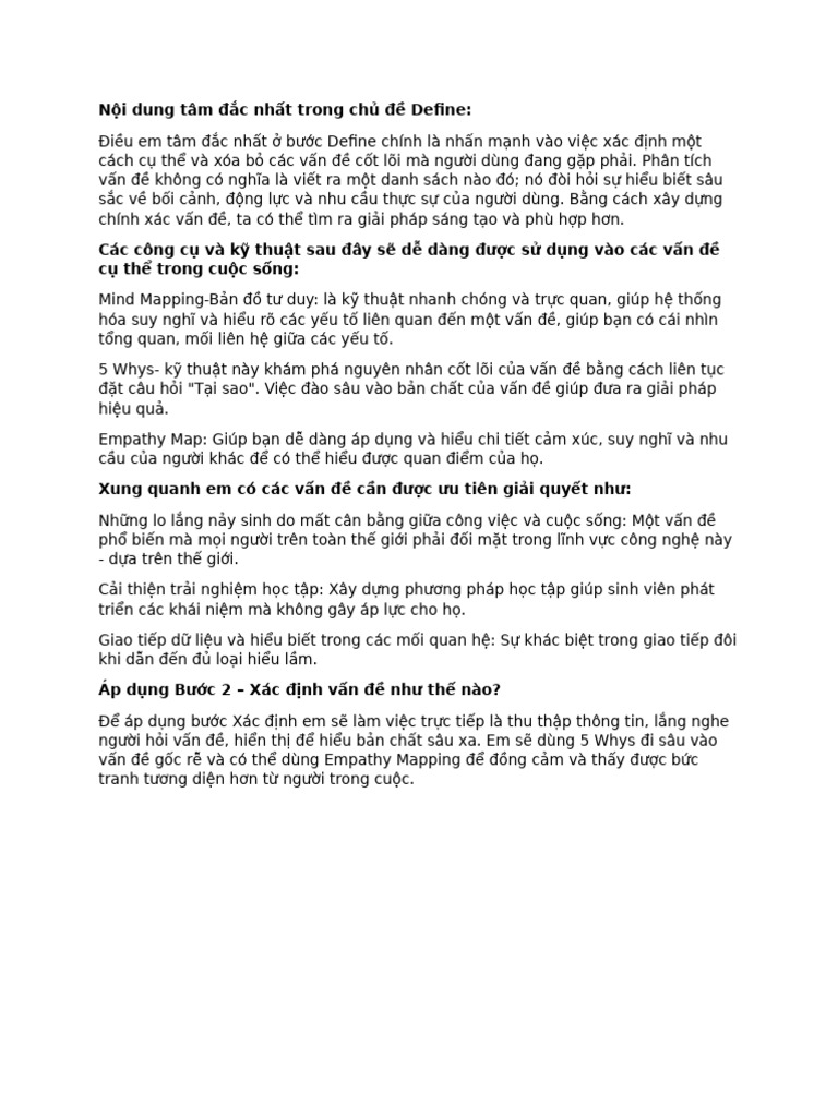 Reflection 3 - Define | PDF