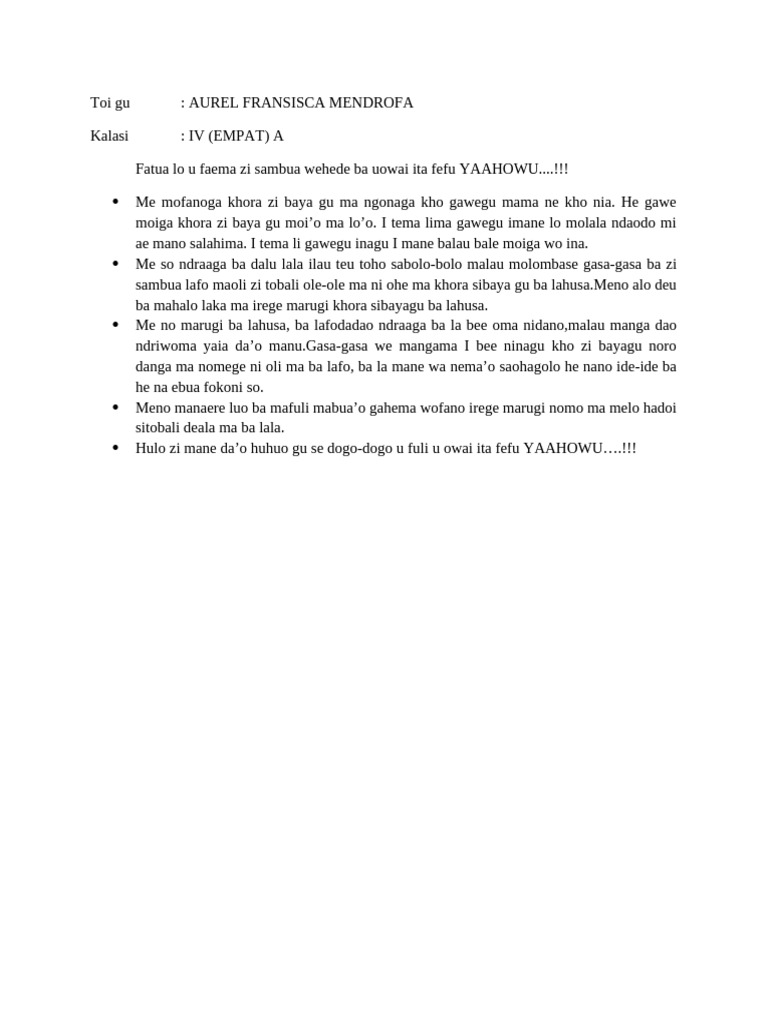 Huhuo Nias | PDF