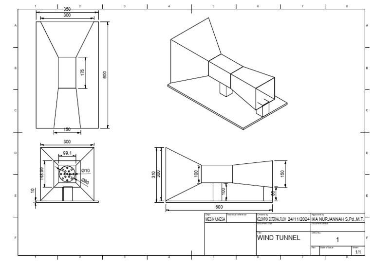 Wind Tuneel Draw | PDF | Dynamics (Mechanics) | Subterranea (Geography)
