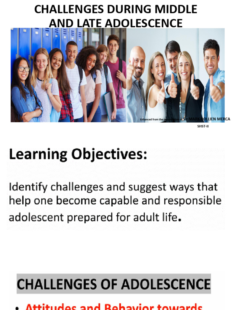 Module 4 - CHALLENGES OF MIDDLE AND LATE ADOLESCENCE | PDF
