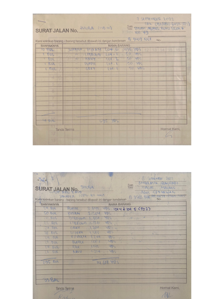 Pengiriman Thuba Po3 & Thuba White Po2 | PDF