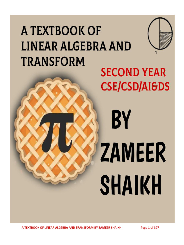 La &T Book Cse-csd-Ai by Zameer Shaikh | PDF | Vector Space | Matrix ...