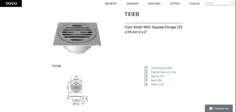 Floor Drain TX1EB | PDF
