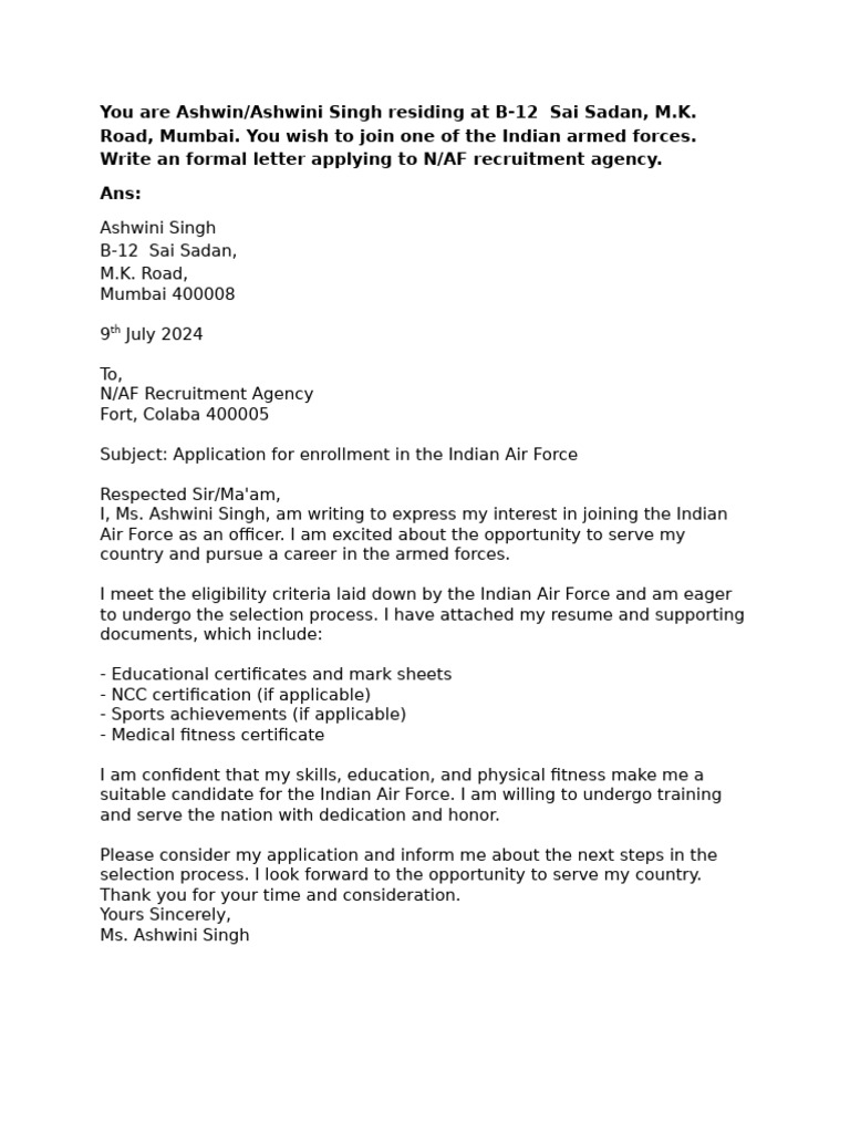 Formal Letter Writing | PDF