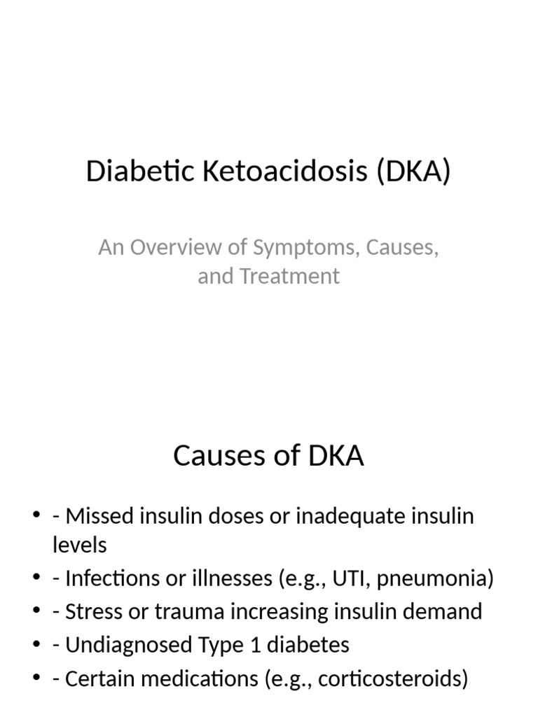 Diabetic Ketoacidosis: Causes & Treatment | PDF