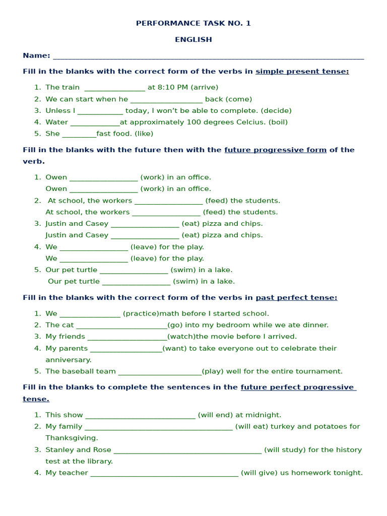 Performance Task No Eng | PDF | Language Mechanics | Grammar
