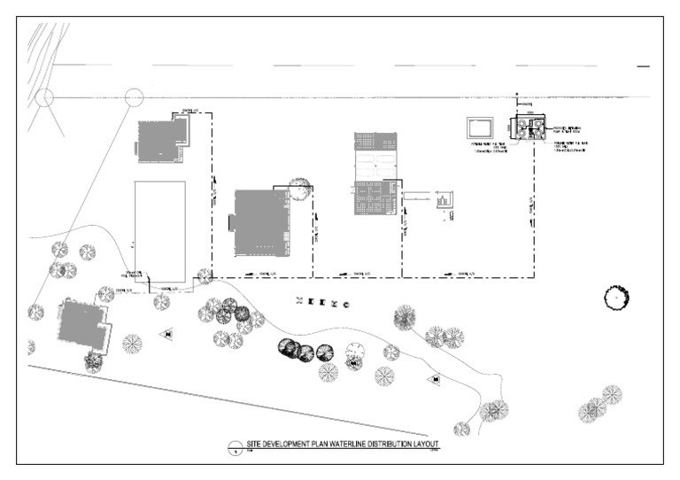 Site Development Plan Waterline Distribution Layout | PDF