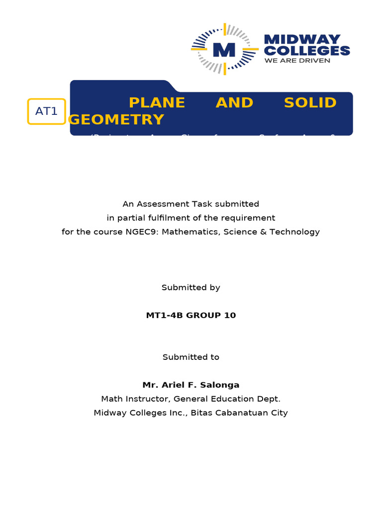 Assessment Task 1 Format Sample | PDF | Area | Rectangle