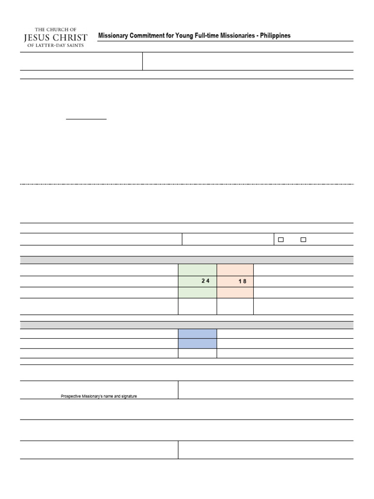 Missionary Commitment For Young Full-Time Missionaries - Philippines ...