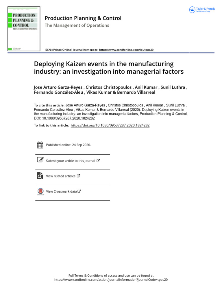 Kaizen | PDF | Methodology | Quantitative Research