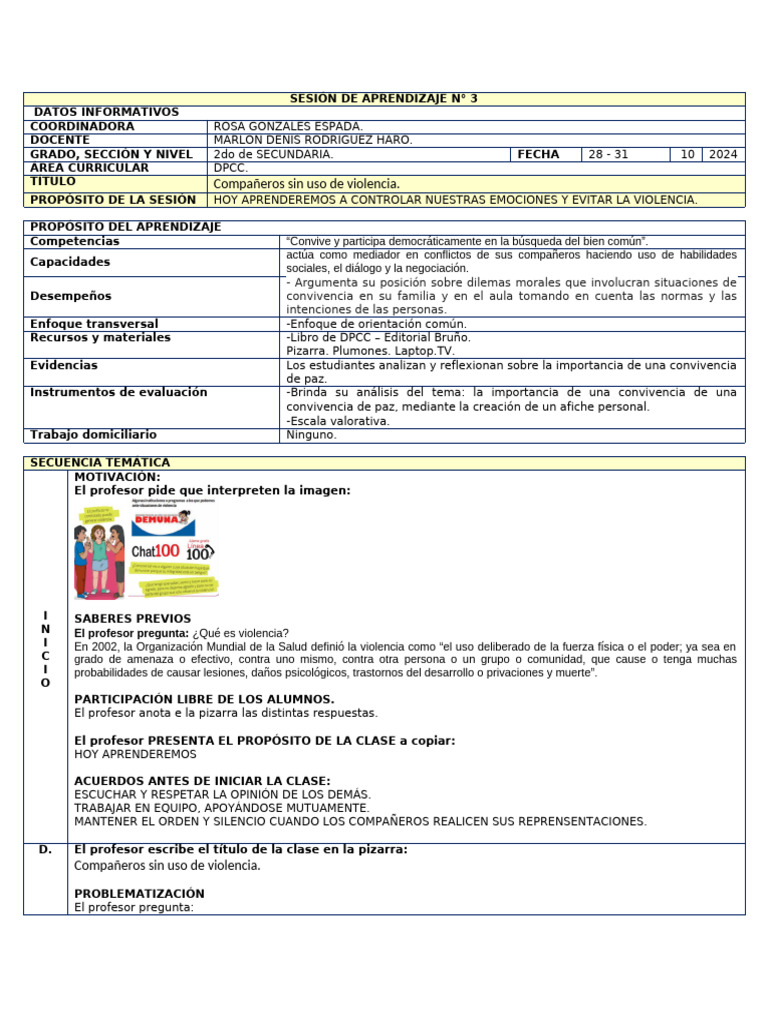 2do Sec. DPCC | PDF | Ira | Maestros