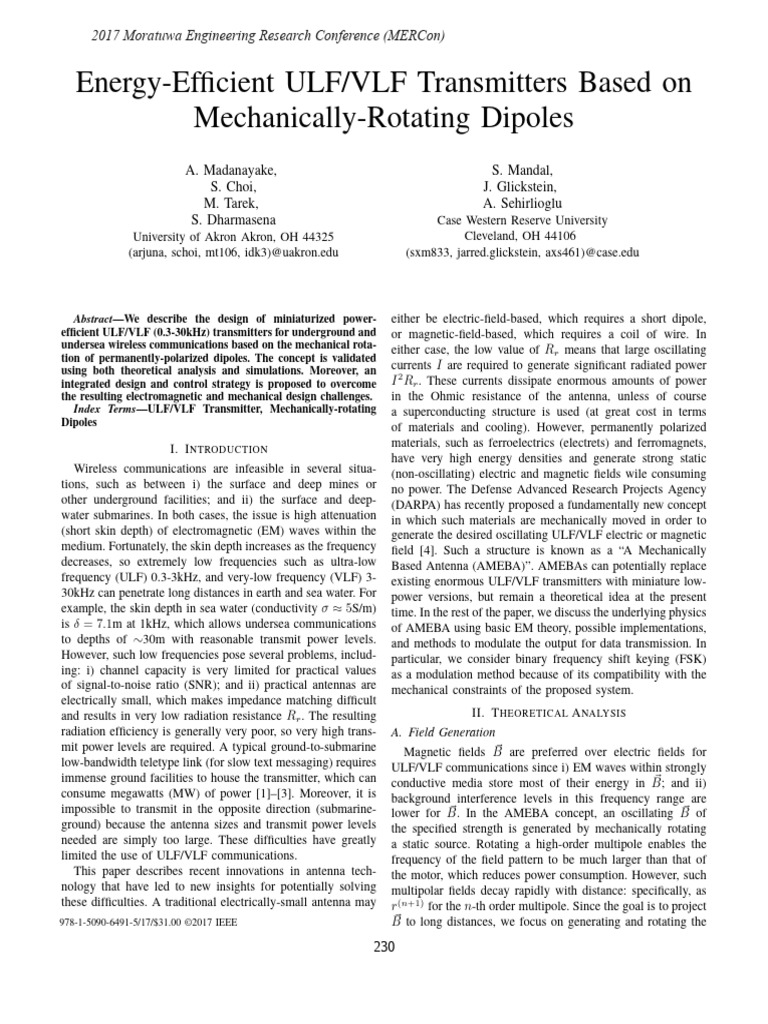 Energy-Efficient ULF/VLF Transmitters | PDF | Physical Phenomena ...