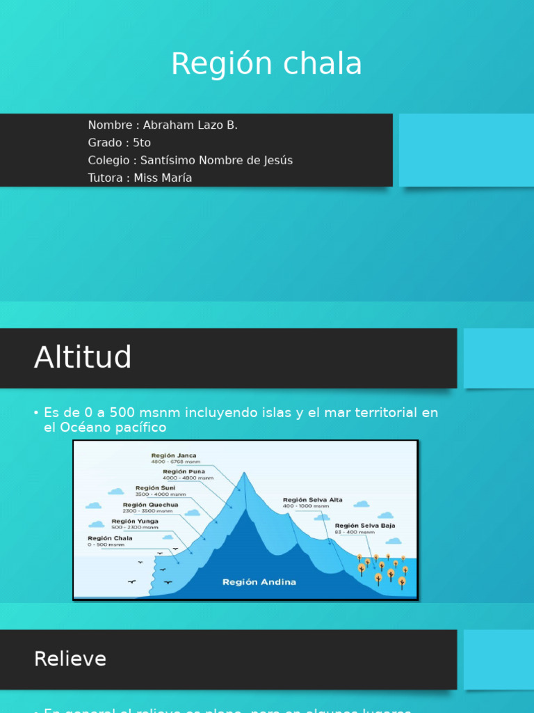 Características de la Región Chala | PDF