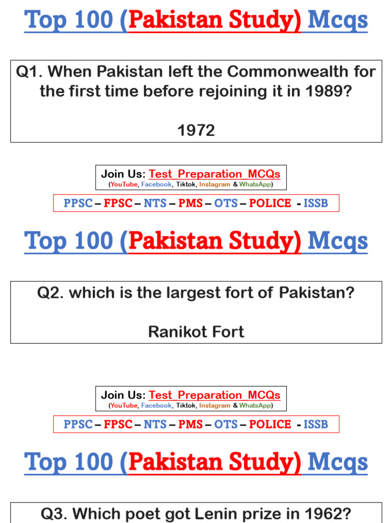 Q1. When Pakistan Left The Commonwealth For The First Time Before ...
