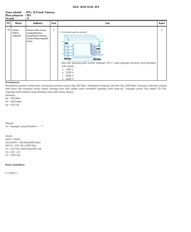 TUGAS BEDAH SKL IPA No 13 Induksi Elektromagnetik | PDF